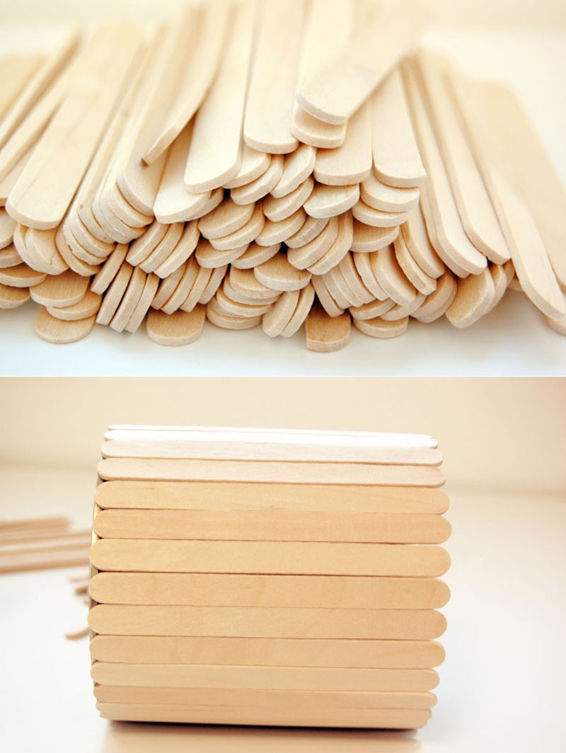 리폼diy 연필꽂이 만들기 아이스크림 나무손잡이와 버리는 캔을 재활용하여 만드는 내추럴 연필꽂이 네이버 블로그