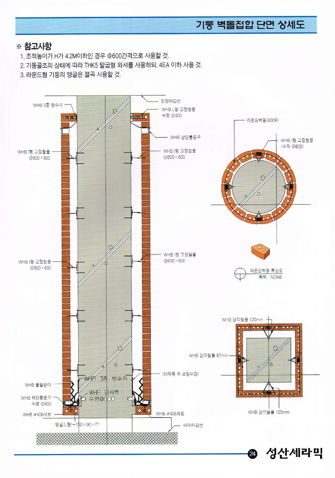조적 연결철물 보강재 전문업체 경량인방 앵글 하단 상단 통풍구 배수구 말굽와샤 C형 I형 슬립세트